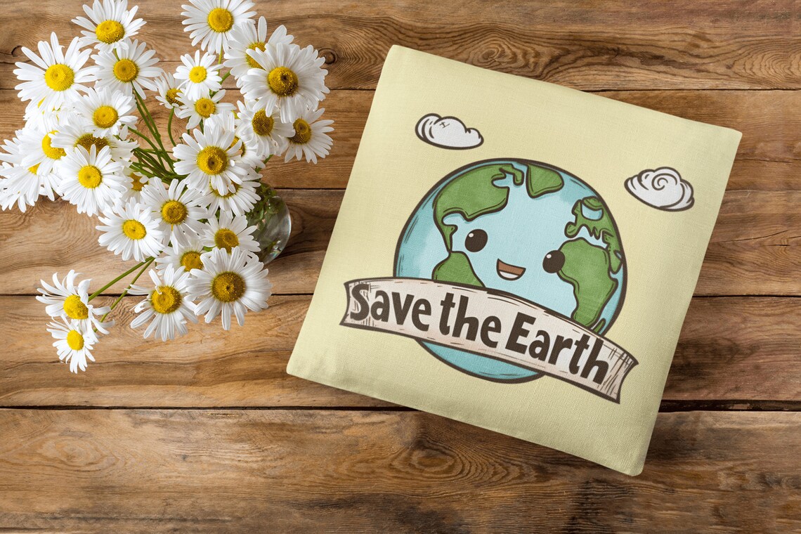 Save the Earth PNG Sublimation Design, Save the Earth Clipart, Instant ...