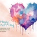 Watercolor Hearts Clipart Digital Clipart Illustration Instant Download ...