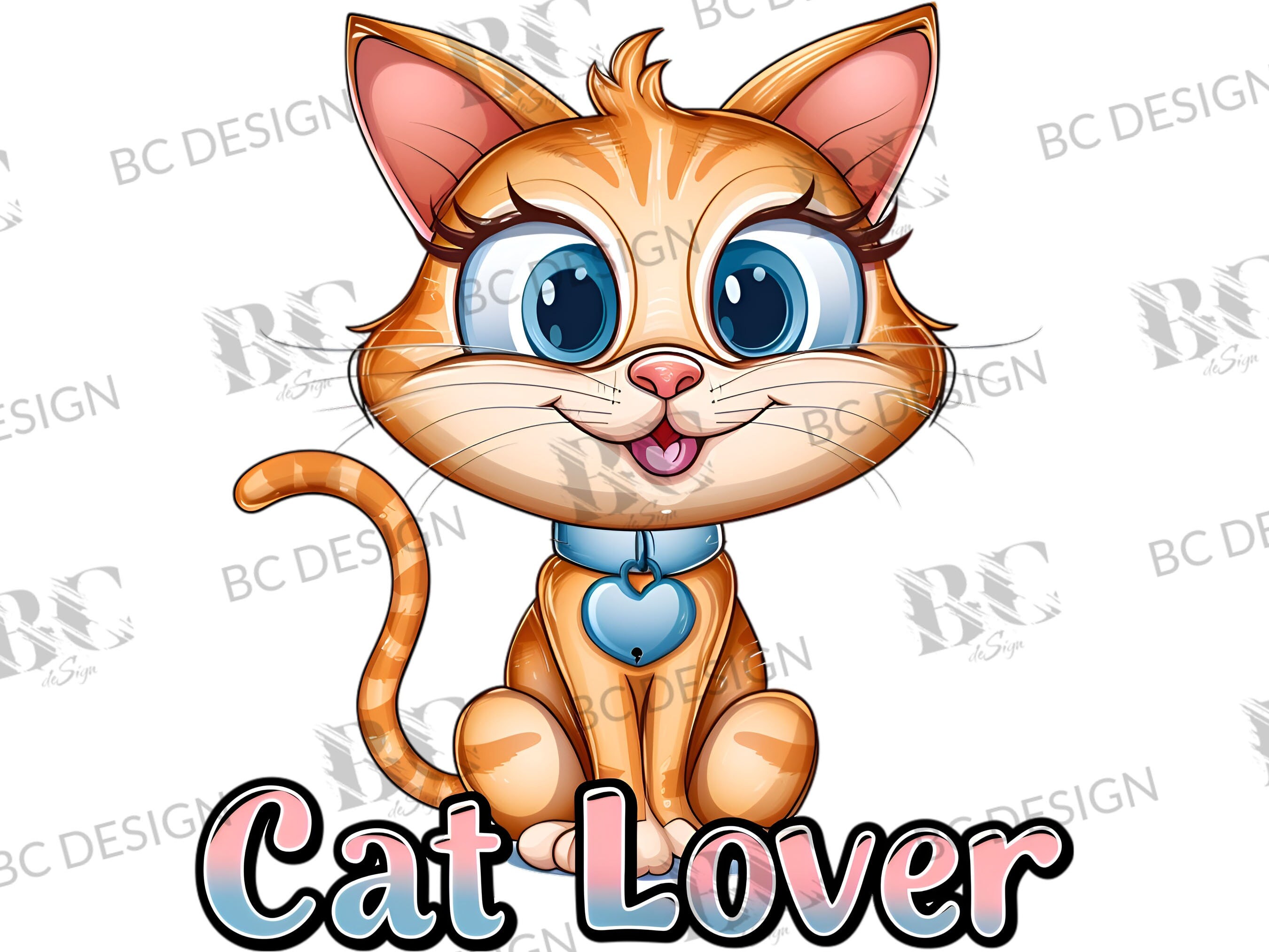 Cat Lover PNG Sublimation Design, Cat Lover Clipart, Cute Cat Design ...