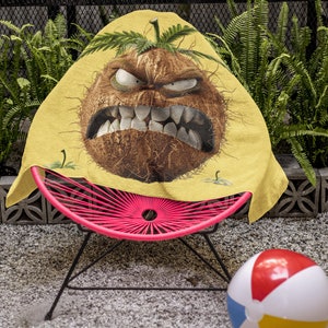 Angry Coconut PNG Sublimation Design, Funny Crazy Coconut Clipart ...
