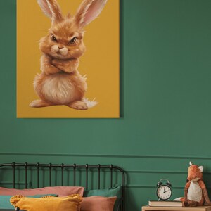 Angry Rabbit PNG Sublimation Design, Bunny Lover, Instant Digital ...