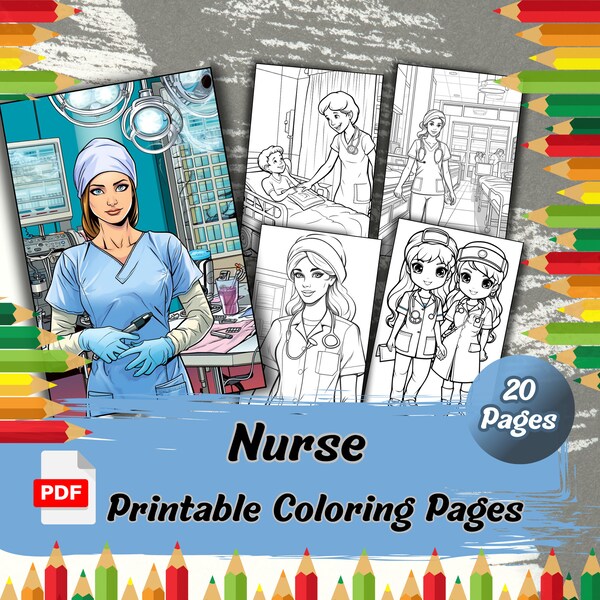 Healthcare Coloring Pages - Etsy
