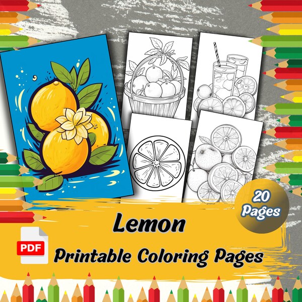 Lemonade Coloring - Etsy