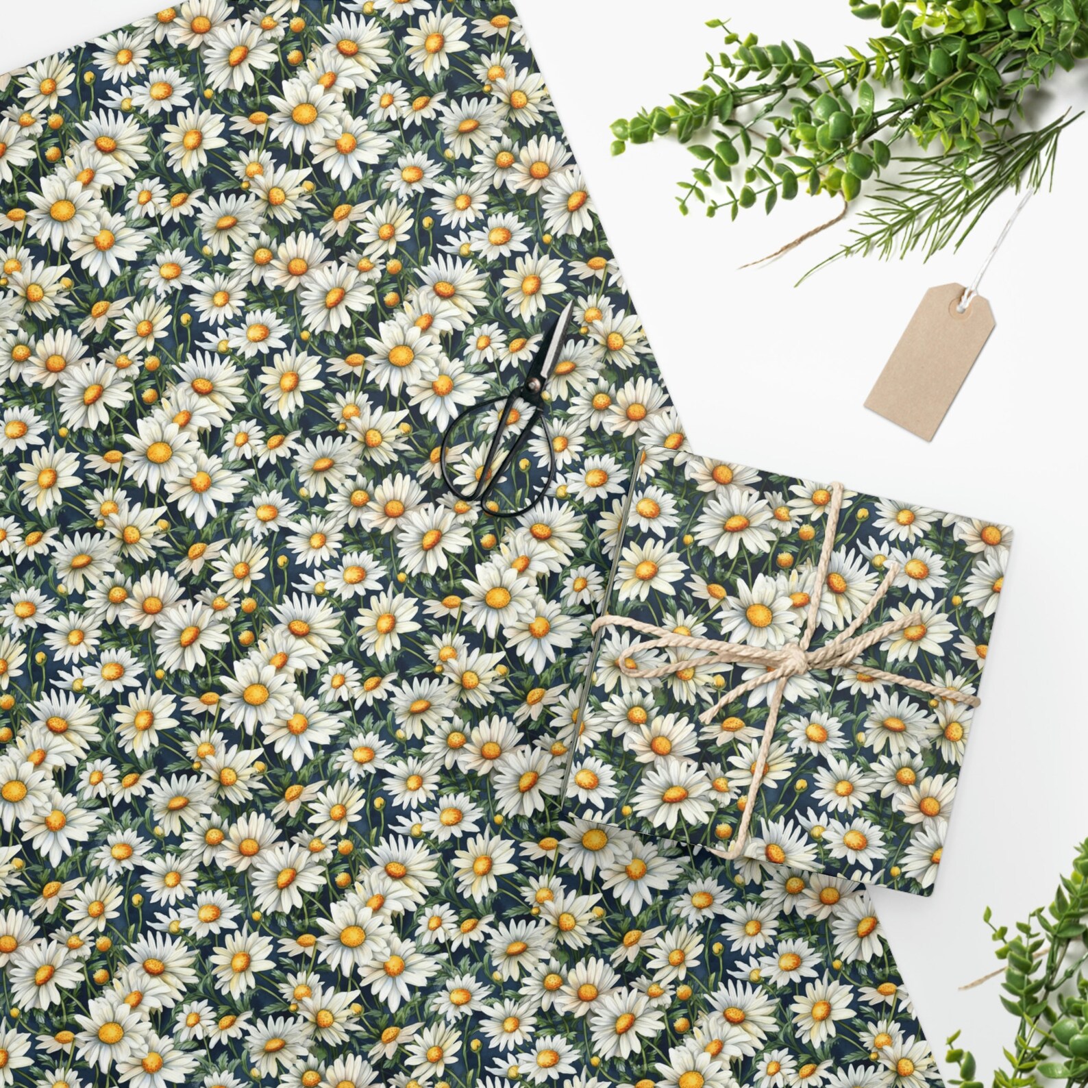 Gerber Daisy Gift Wrap Daisy Wrapping Paper Wildflower - Etsy