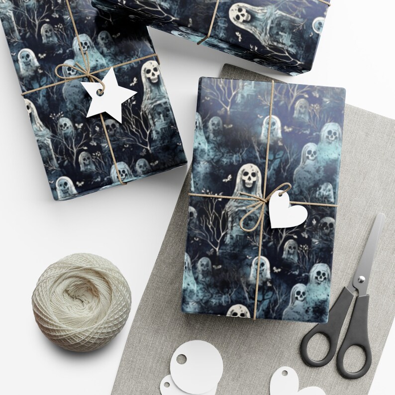 Grim Reaper Wrapping Paper Gothic Wrapping Paper Dark Noir - Etsy