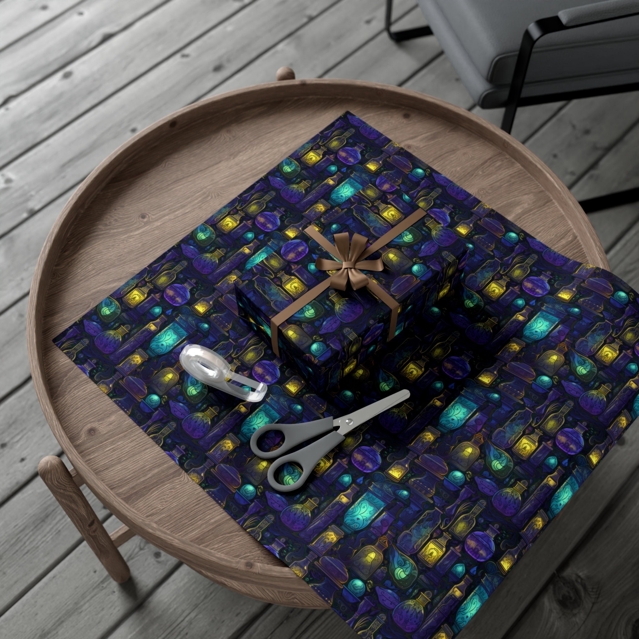 Witch Potions Wrapping Paper | Gothic Wicca Gift Wrap | Thick Wrapping ...