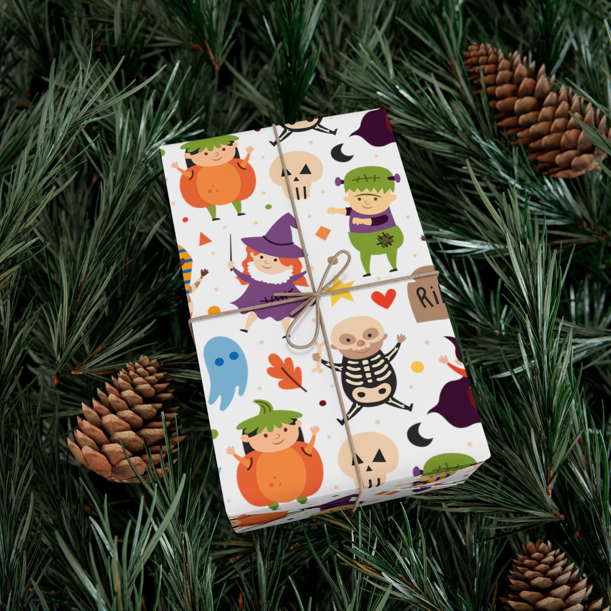 Trick Or Treat Wrapping Paper | Halloween Wrapping Paper | Spooky ...