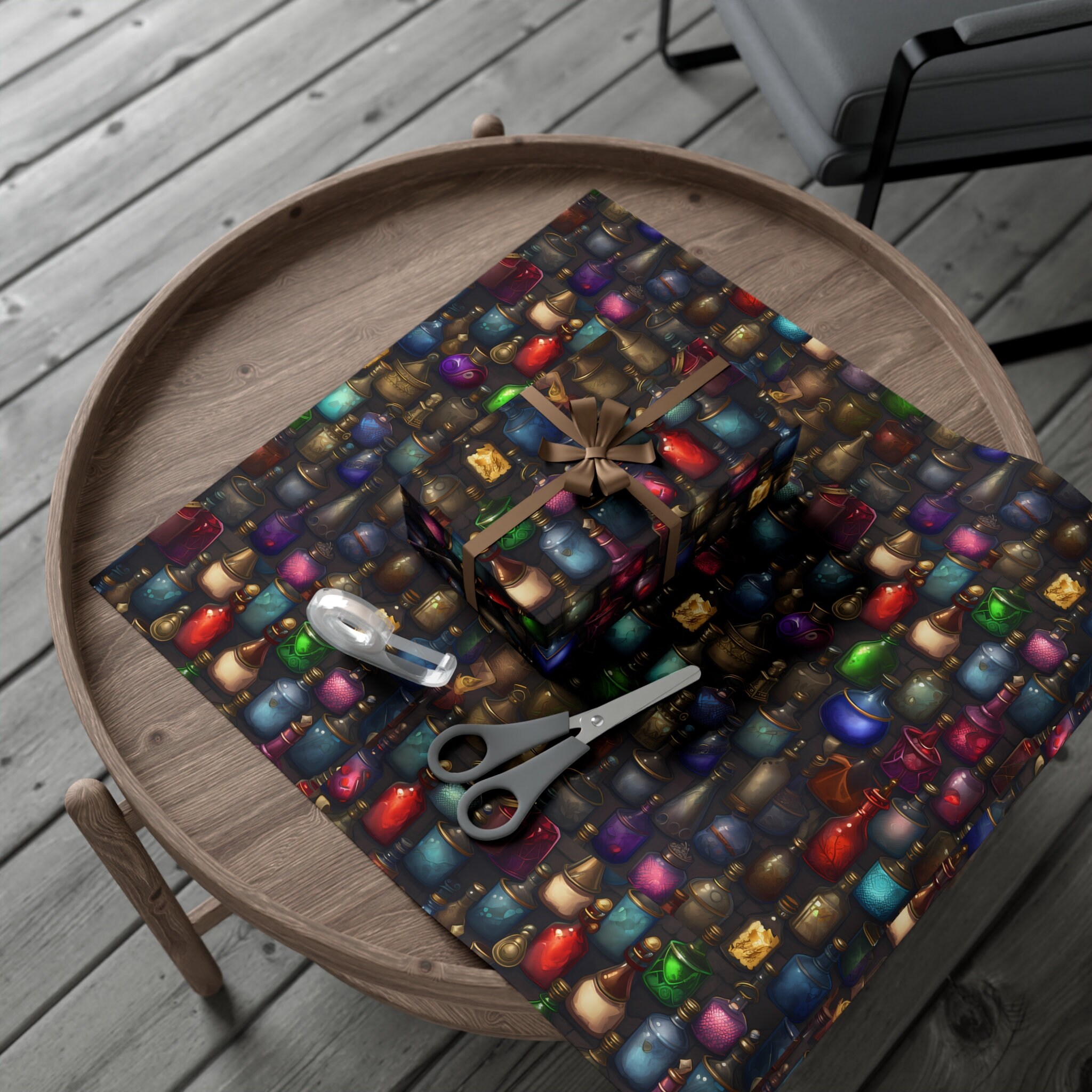 Witch Potions Wrapping Paper | Gothic Wicca Gift Wrap | Thick Wrapping ...