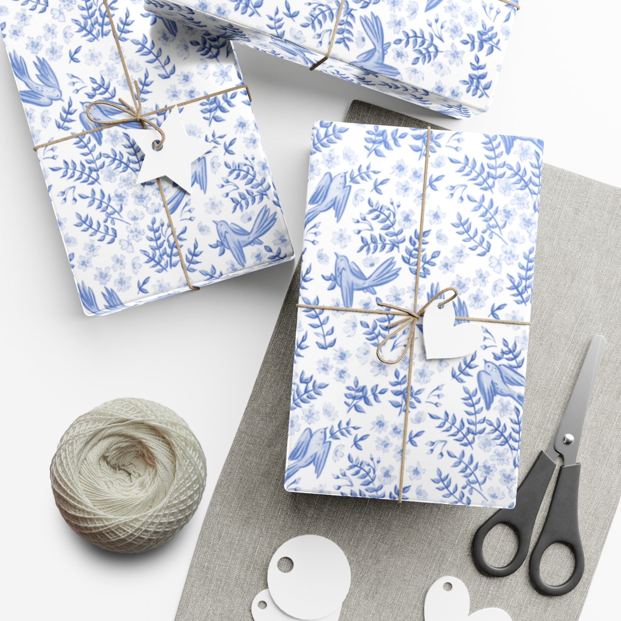 Blue and White Chinoiserie Wrapping Paper Elegant Luxury - Etsy