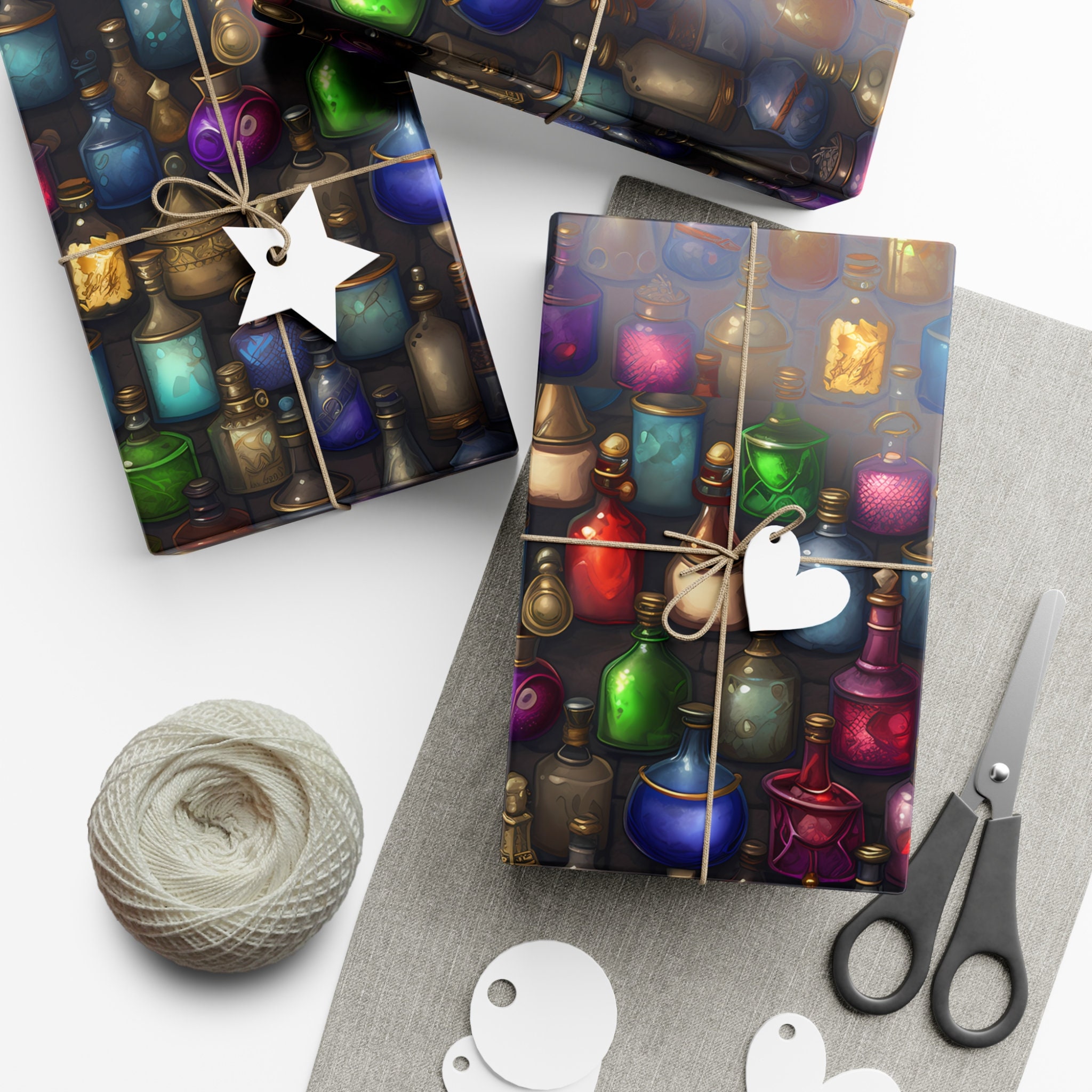 Witch Potions Wrapping Paper | Gothic Wicca Gift Wrap | Thick Wrapping ...