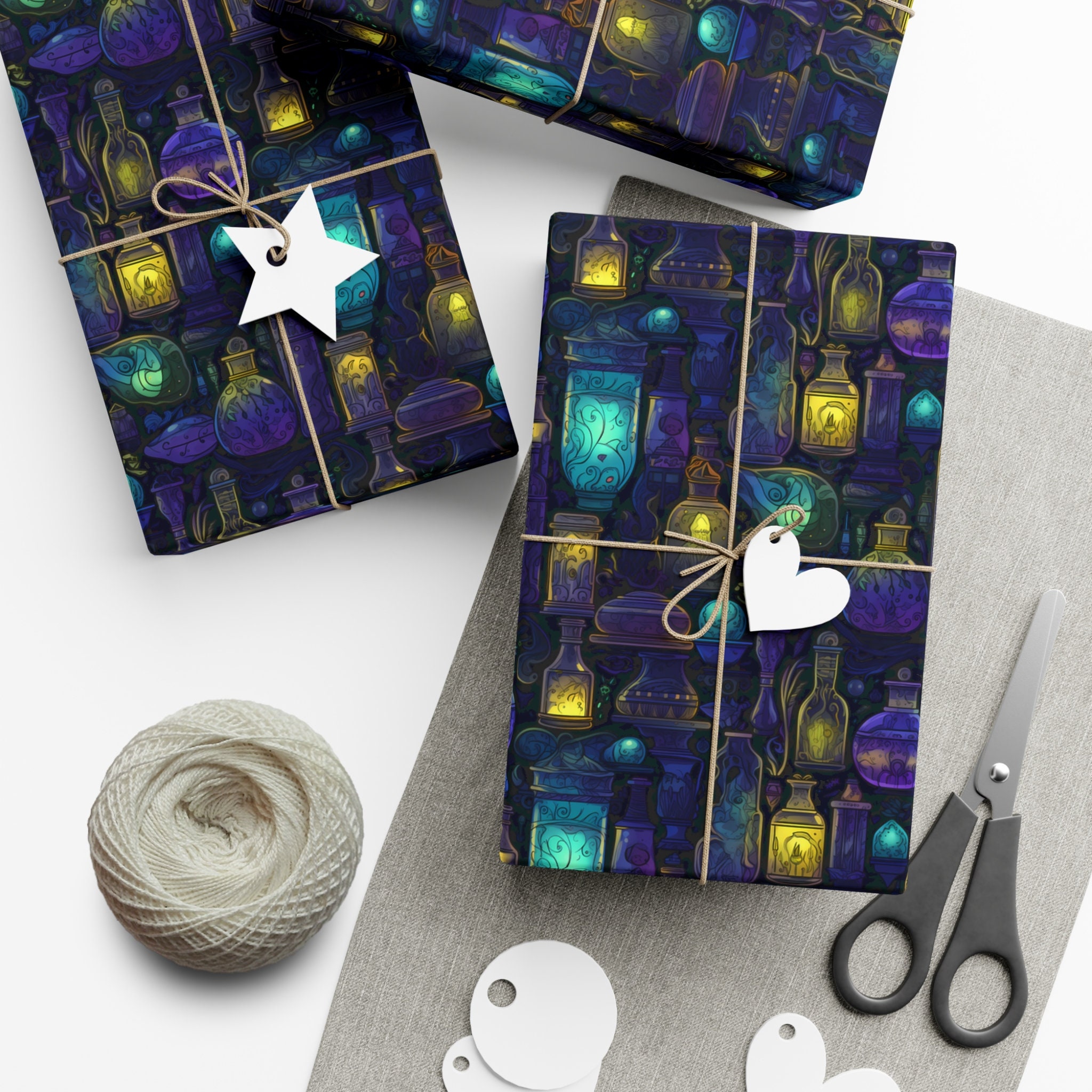 Witch Potions Wrapping Paper | Gothic Wicca Gift Wrap | Thick Wrapping ...