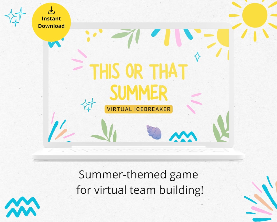 Summer-themed This or That Icebreaker Game Powerpoint Vacation Game ...