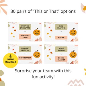 Autumn-themed Icebreaker Game Powerpoint Halloween Game This or That ...