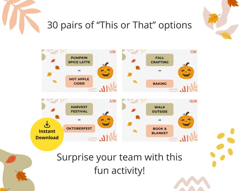 Autumn-themed Icebreaker Game Powerpoint Halloween Game This or That ...