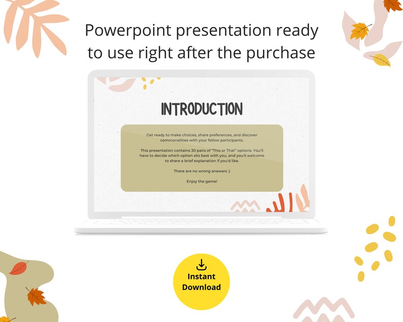 Autumn-themed Icebreaker Game Powerpoint Halloween Game This or That ...