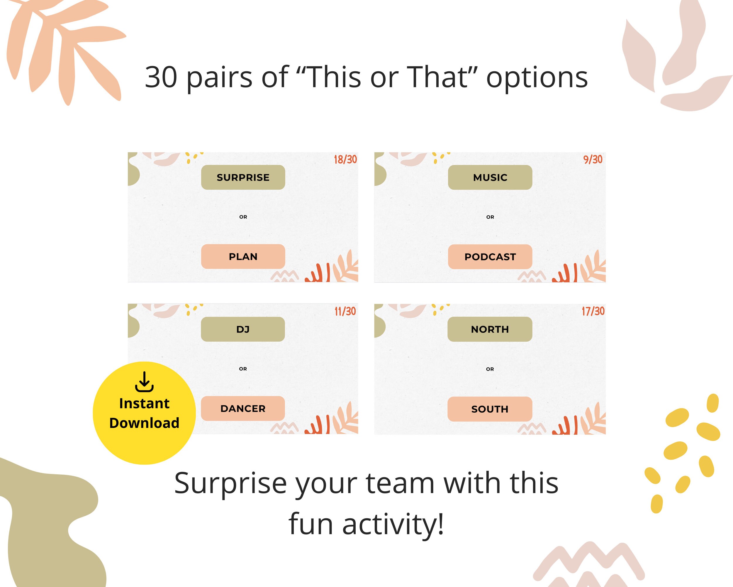 Virtual Icebreaker This or That Powerpoint Game Pdf Ice Breaker ...