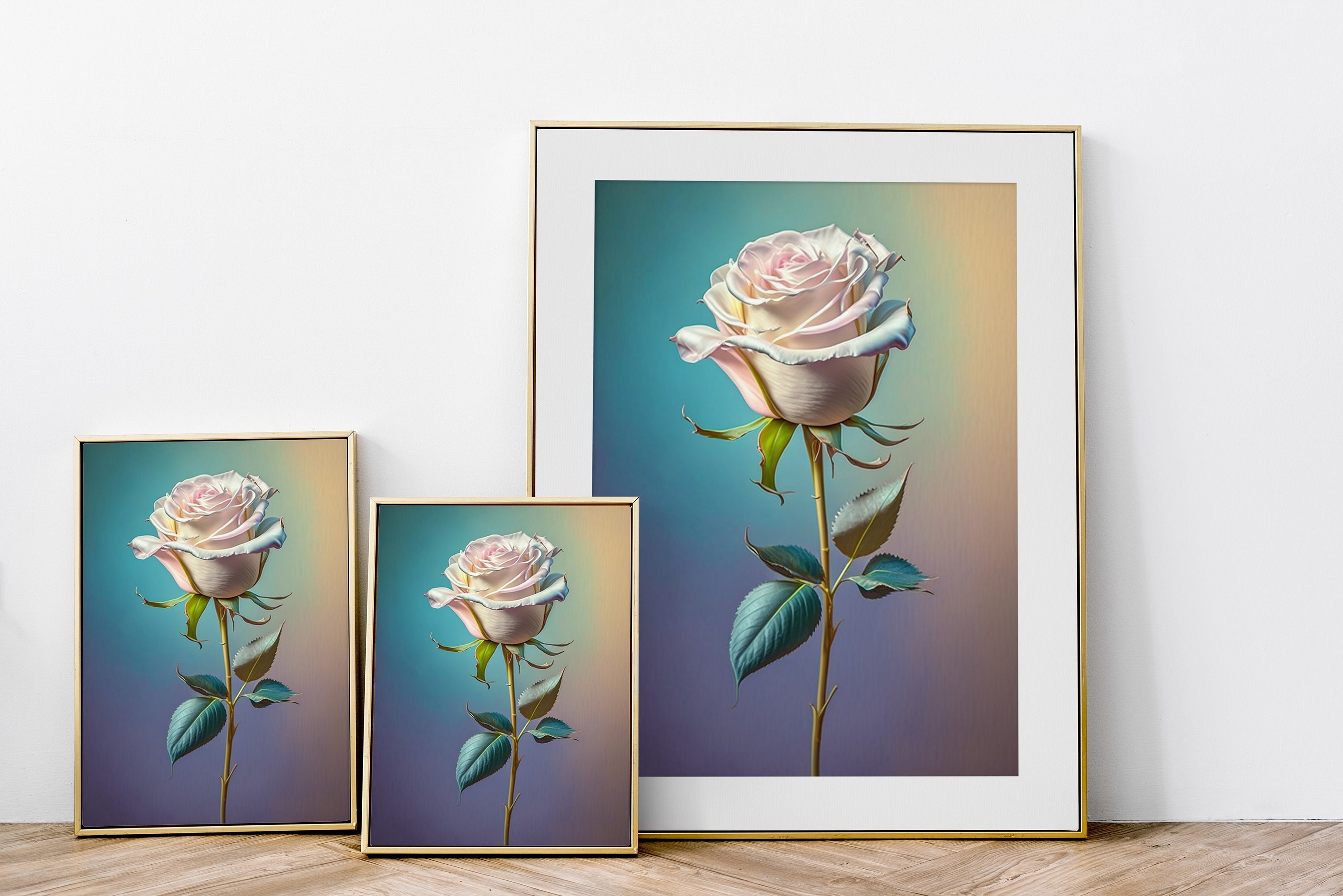 Rose Pastel Color PRINTABLE Downloadable Art 2 - Etsy