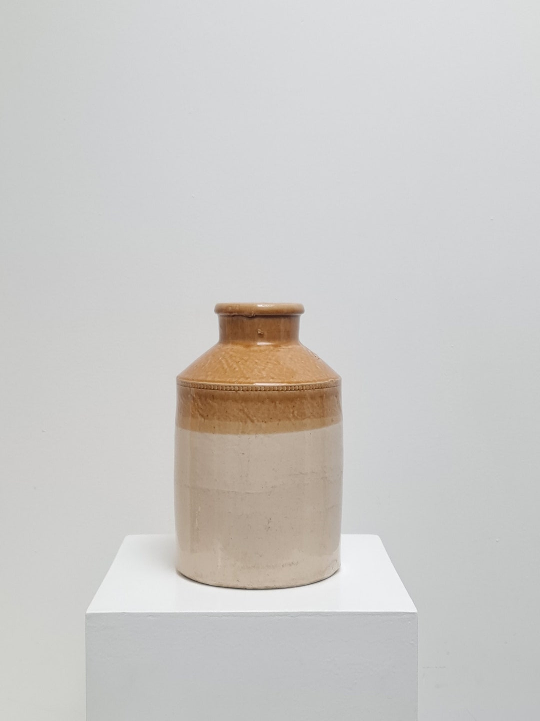 Antique Two Tone Pottery Crock, Made in England bristol - Etsy UK