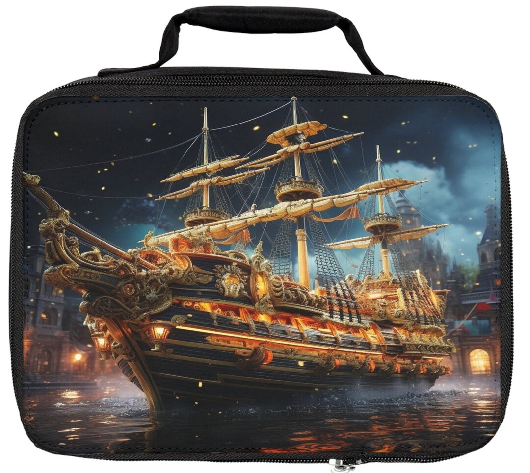 Pirate Ship Lunch Bag, Pirate Ship Lunch Bag, Lunch Bag for Him, Lunch ...