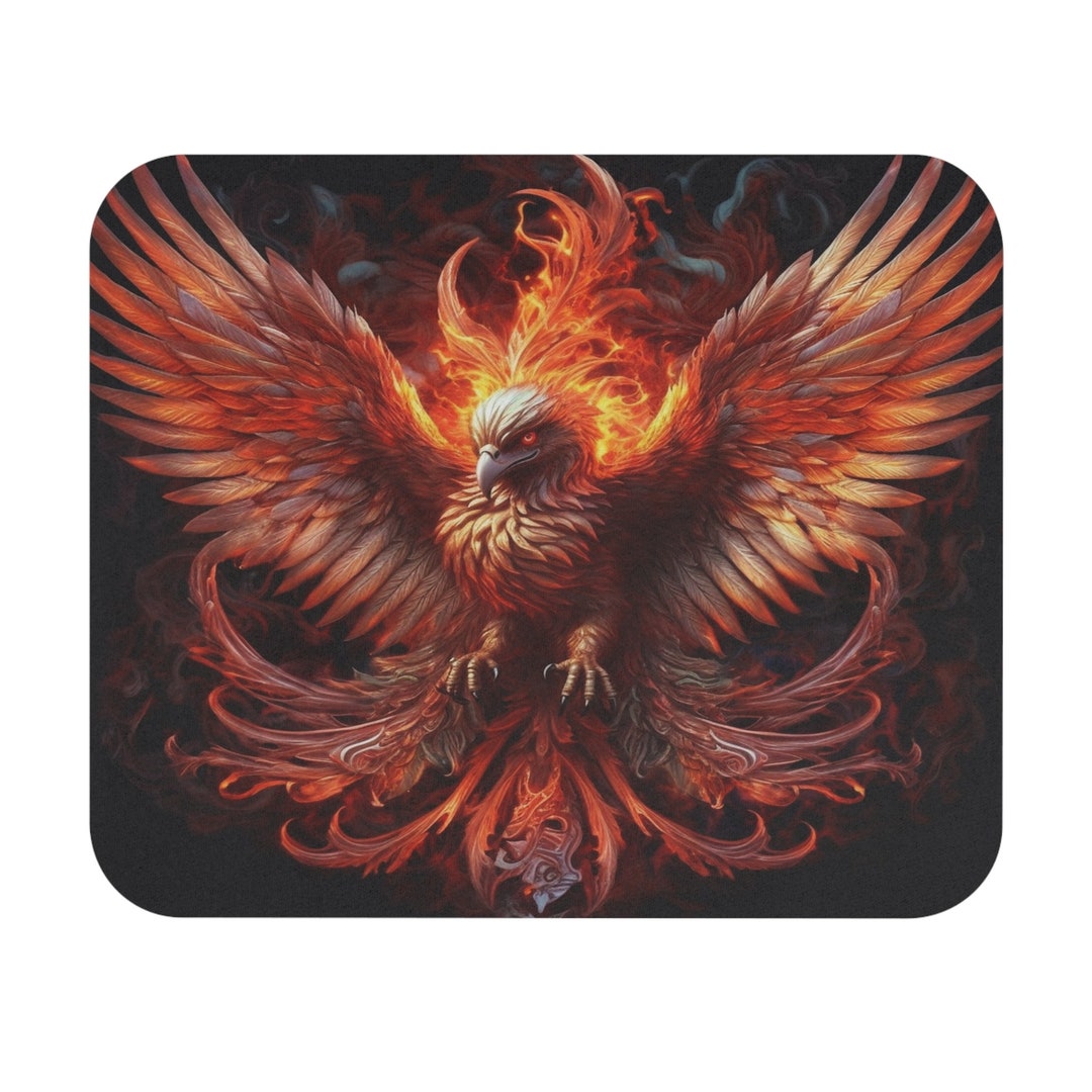 Fire Phoenix Mouse Pad, Mythical Mouse Mat - Etsy