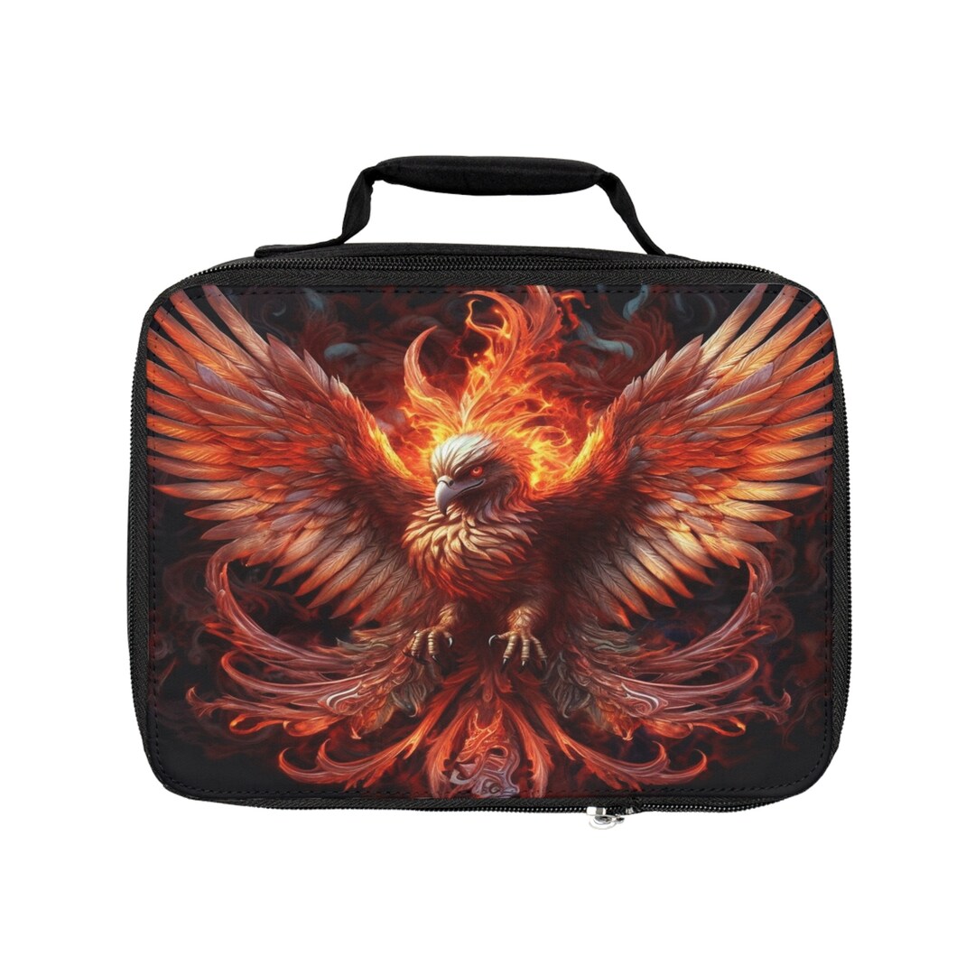 Fire Phoenix Lunch Bag, Fire Phoenix School Lunch Bag, Mythical Phoenix ...