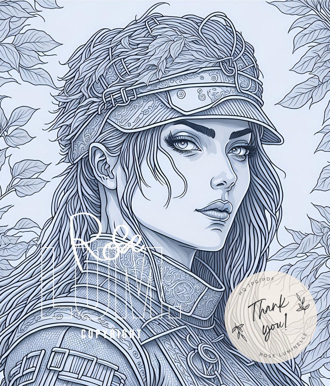 Athéna Coloring Page for Adults Printable Coloring Grayscale Coloring ...