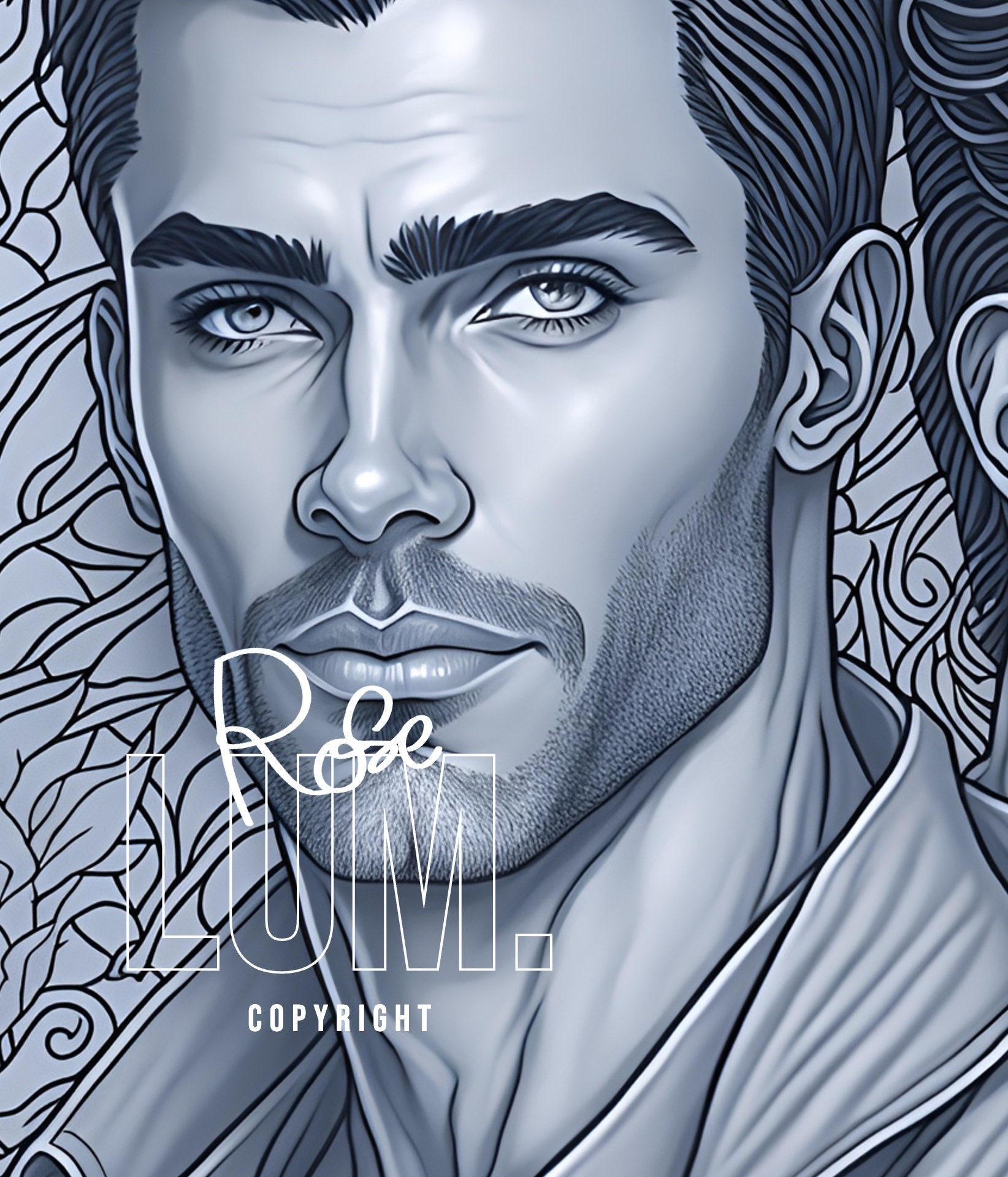 Blood Coloring Page for Adults Printable Coloring Grayscale Coloring ...