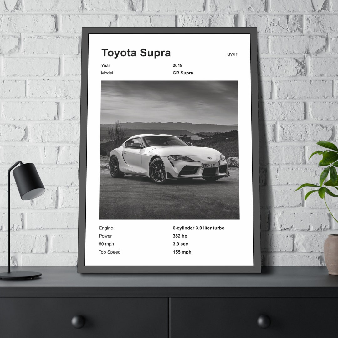 Toyota GR Supra Car Poster Digital Print Porsche JDM Mercedes Home ...