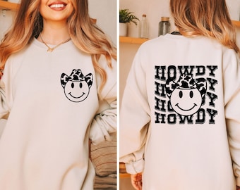 Howdy SVG PNG, Howdy Yall Svg, Cowboy Smiley Svg, Howdy Smiley Face Svg ...