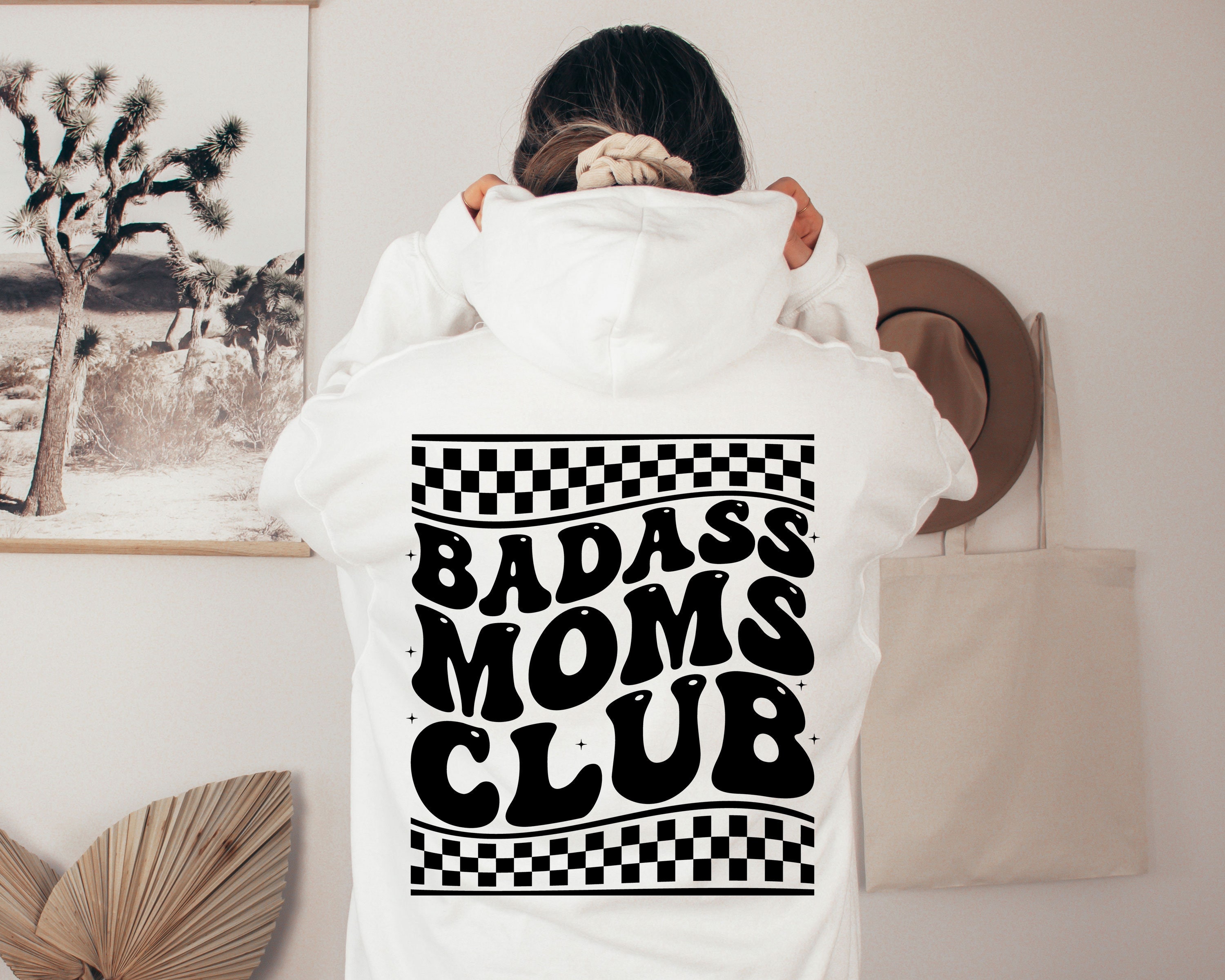 Badass Moms Club Svg Png, Mom Life Svg Png, Trendy Mom Svg, Front and ...