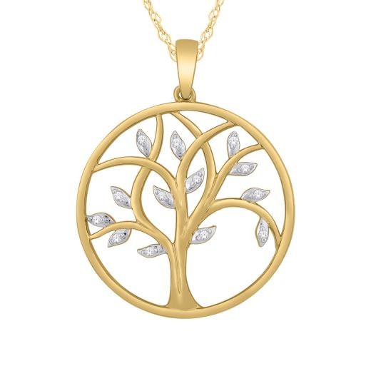 18k Solid Gold Tree of Life Necklace: Celtic Family Pendant - Etsy