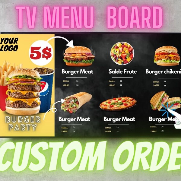 Canva Menu Poster - Etsy