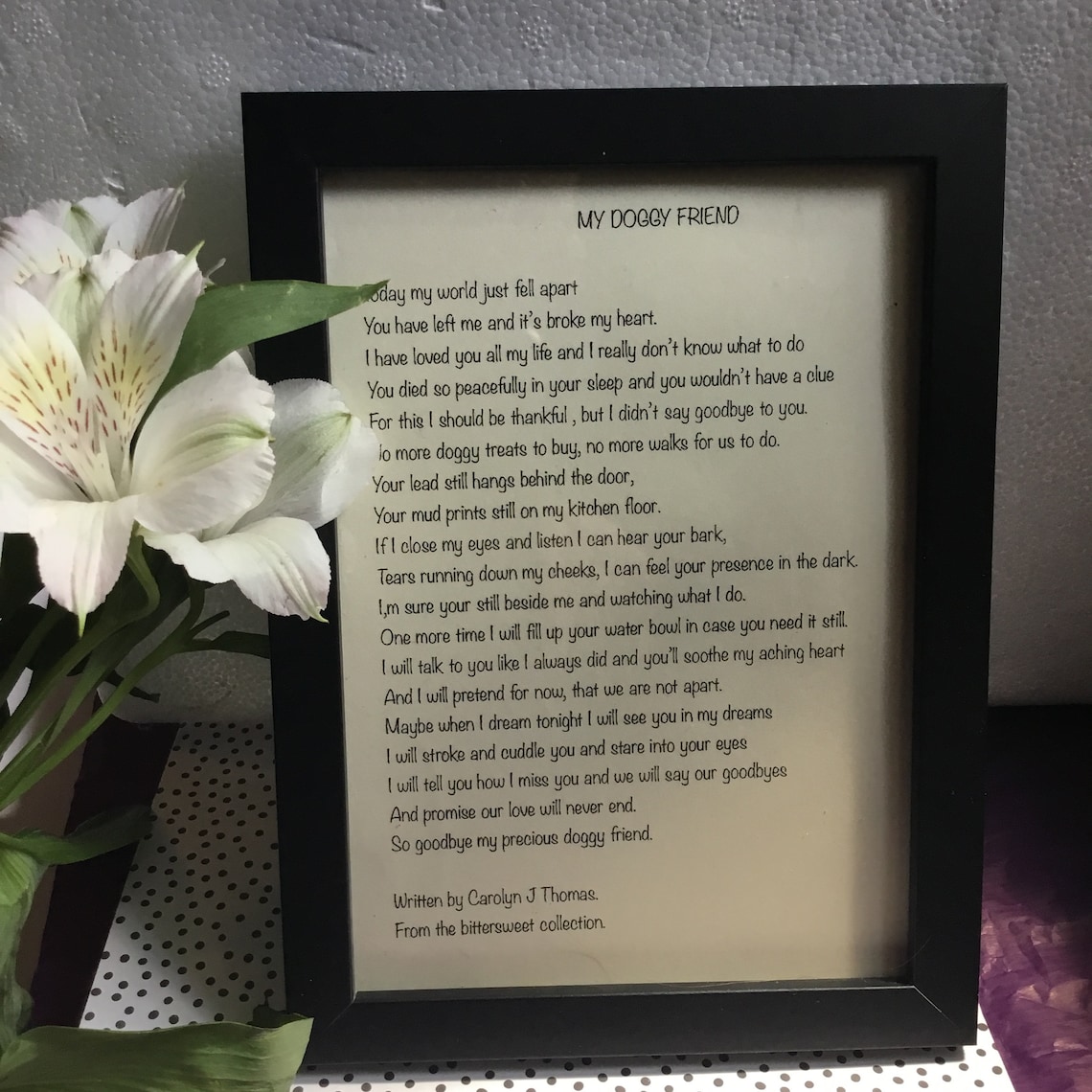 My Doggy Friend Poem. - Etsy