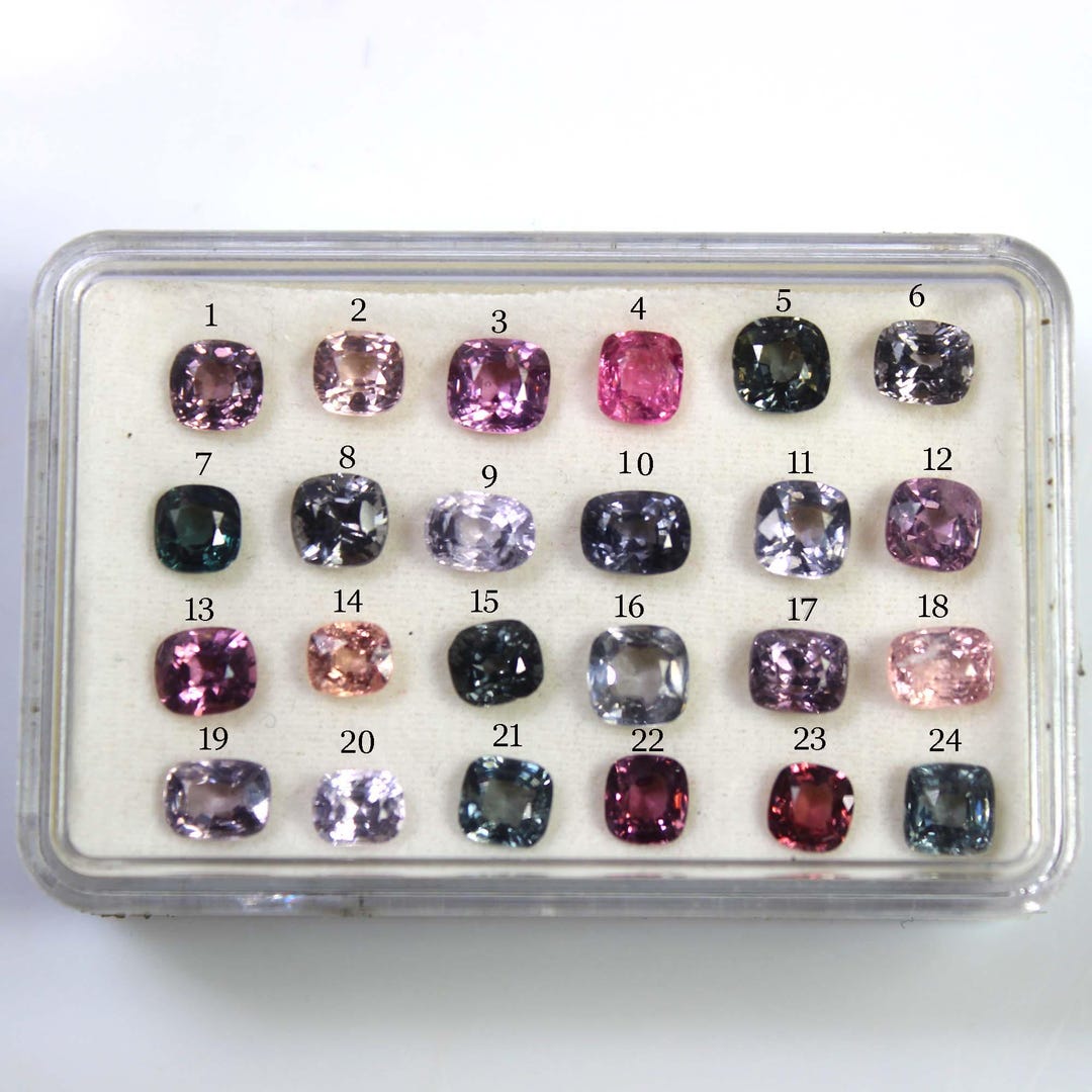 Faceted Spinel Gemstone: Multi-color Mix Shape Loose Crystal - Etsy
