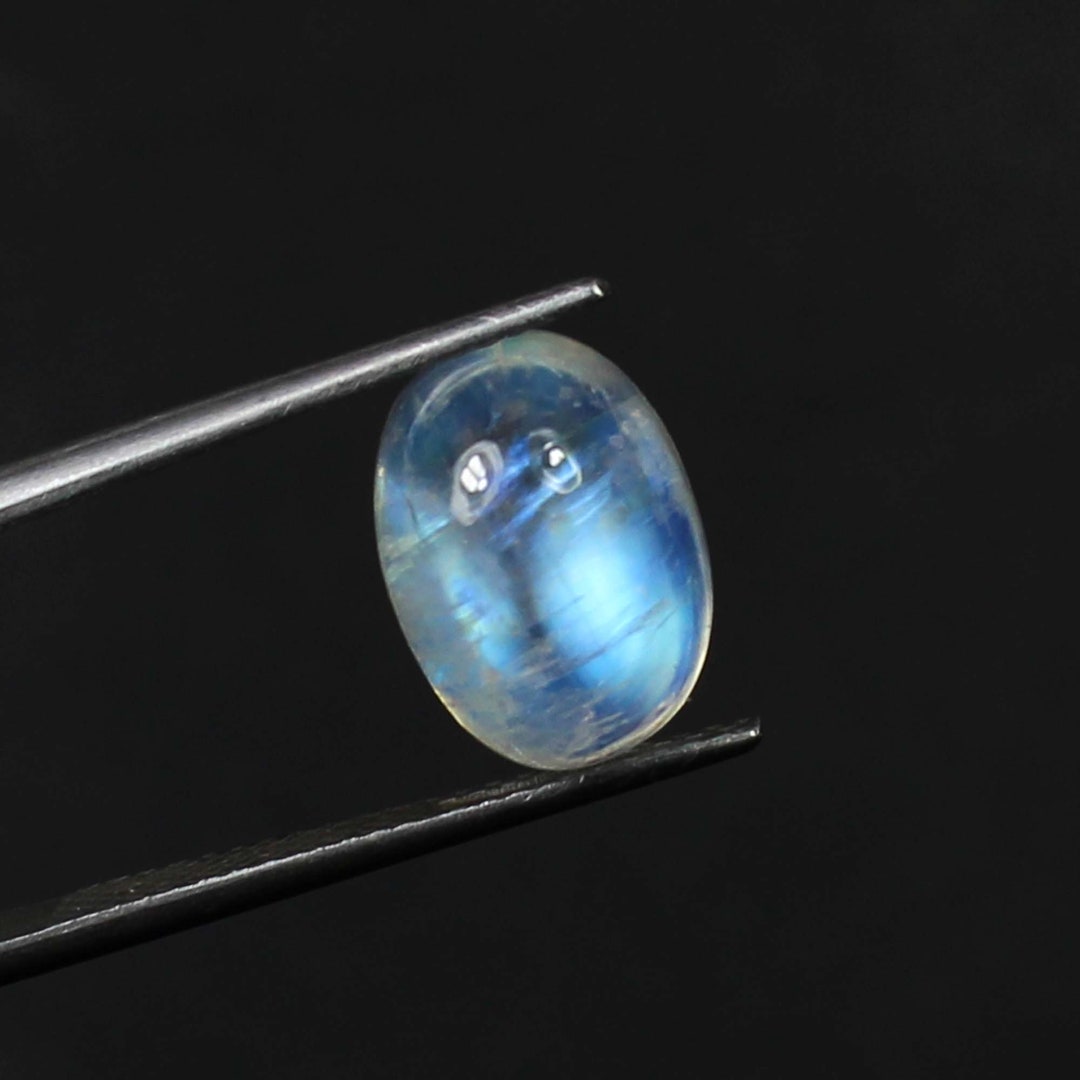 White Rainbow Moonstone Cabochons Natural Blue Fire Moonstone Flashy ...