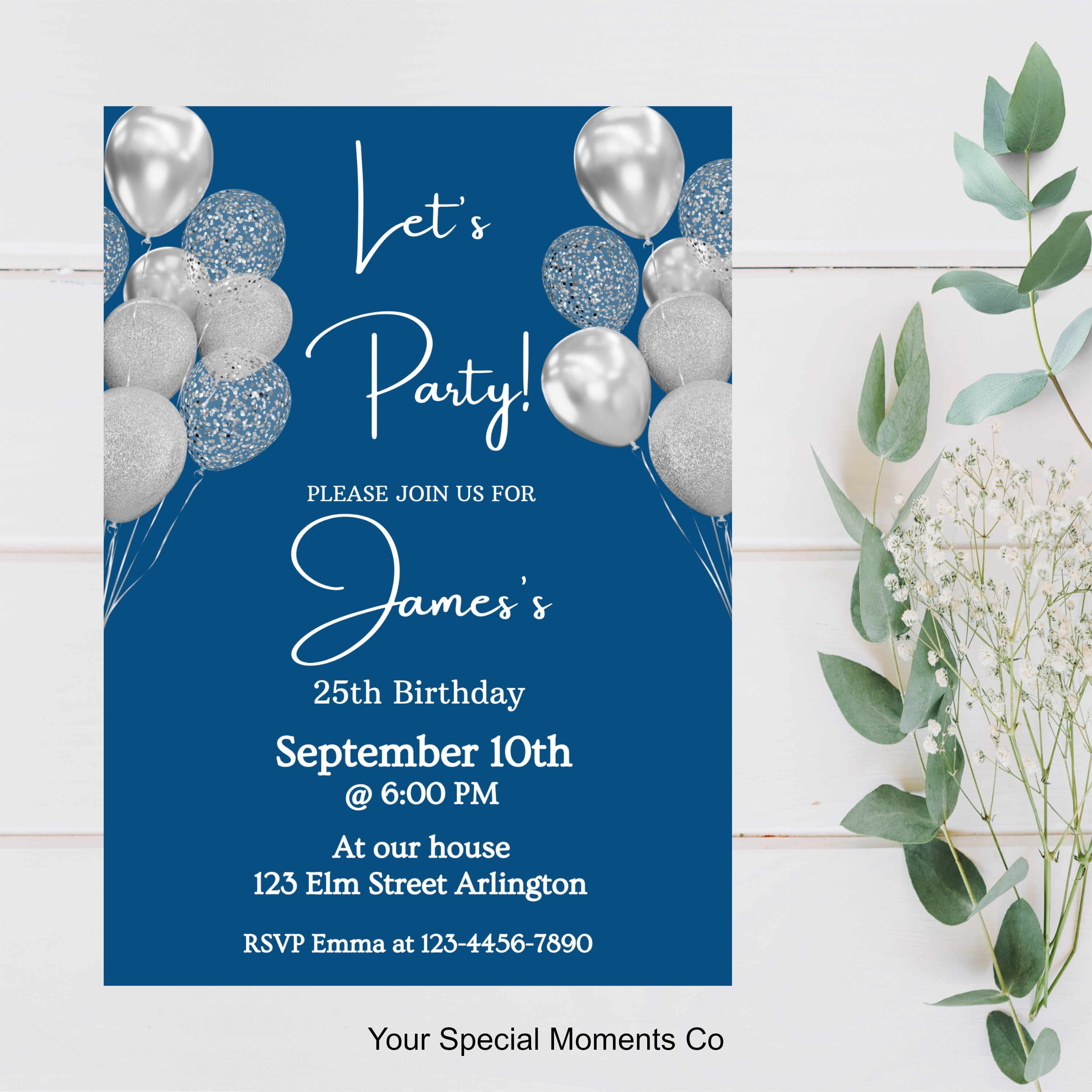Personalized Custom Party Invitation - Custom Birthday Invite, Digital ...