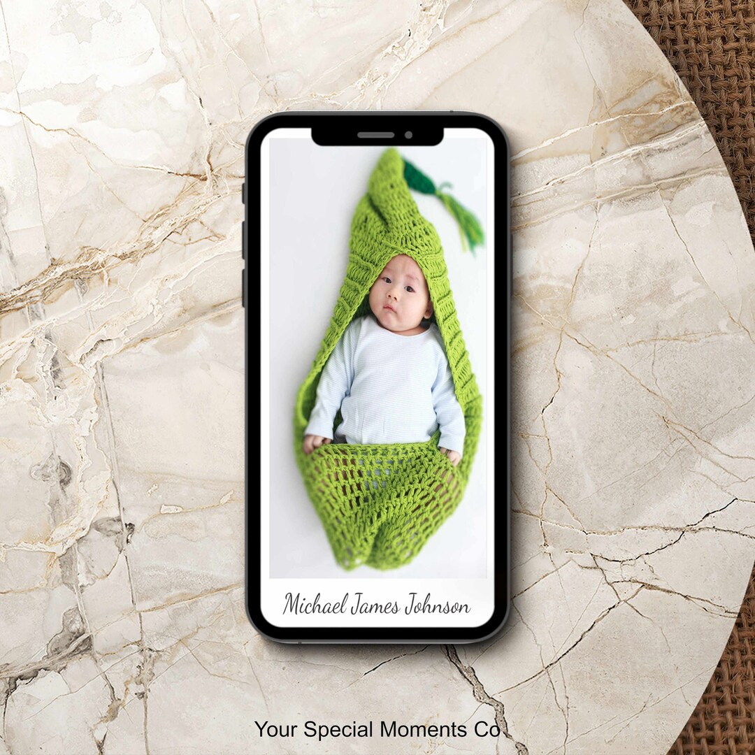 Mobile Newborn Birth Announcement, Photo Birth Announcement, Gender ...