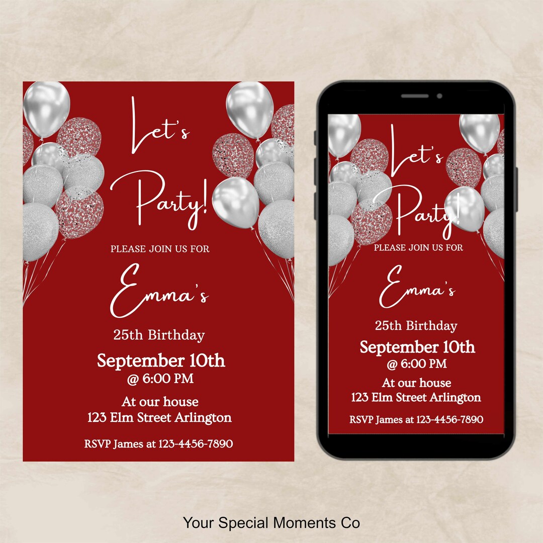 Mobile Happy Birthday Party E-invitation, Electronic Party Announcement ...