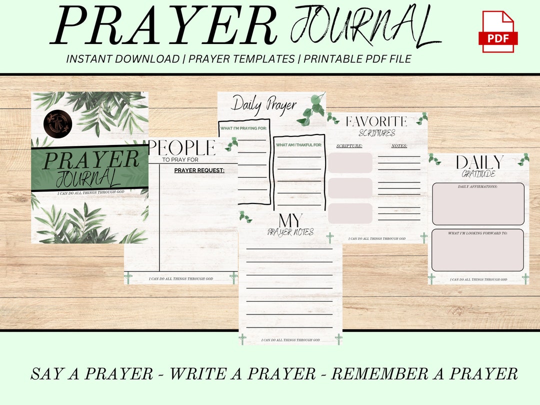 Prayer Journal Digital Prayer Journal Prayer Notes Prayer - Etsy