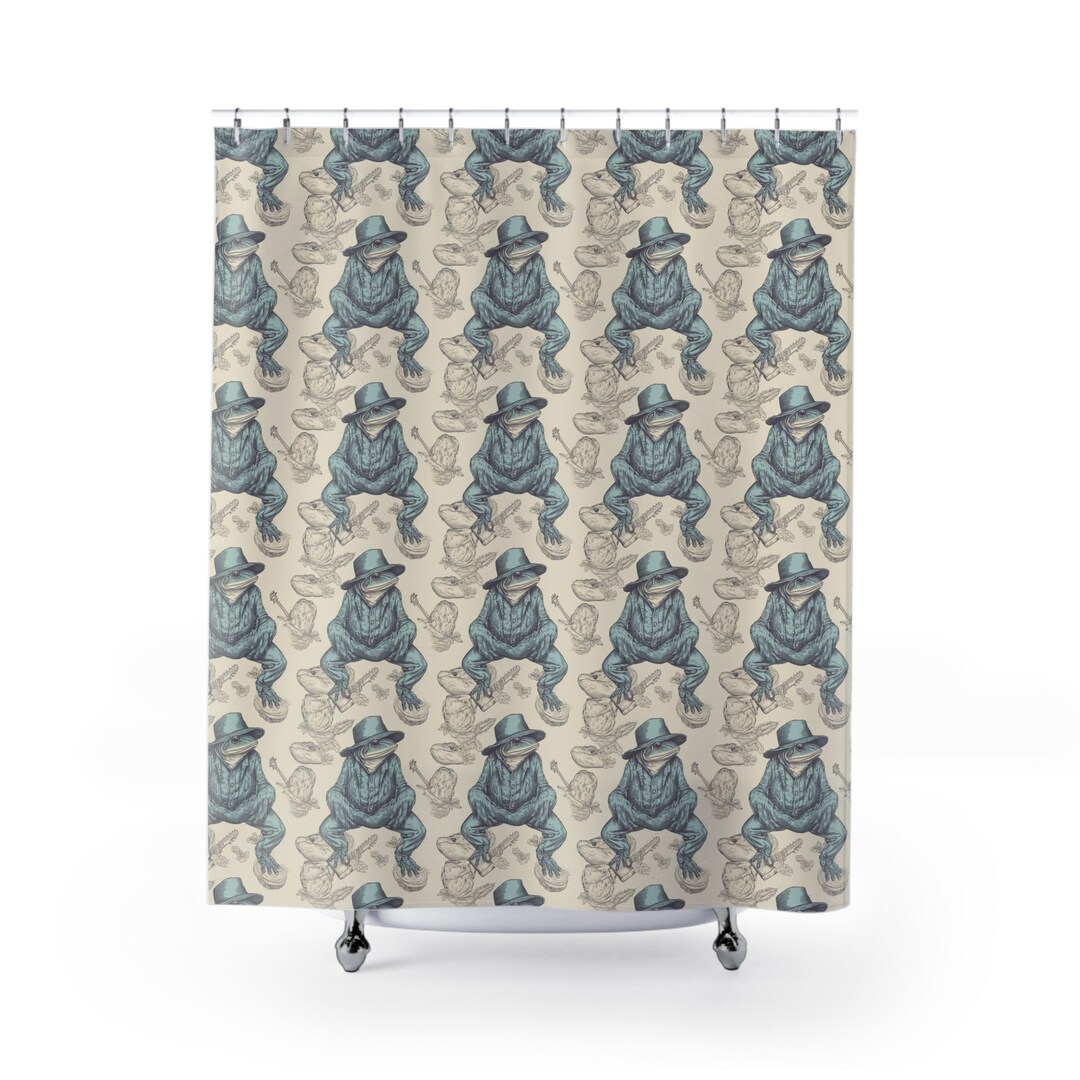 Funny Cowboy Frog Shower Curtain Funny Shower Curtain, Novelty Gifts ...
