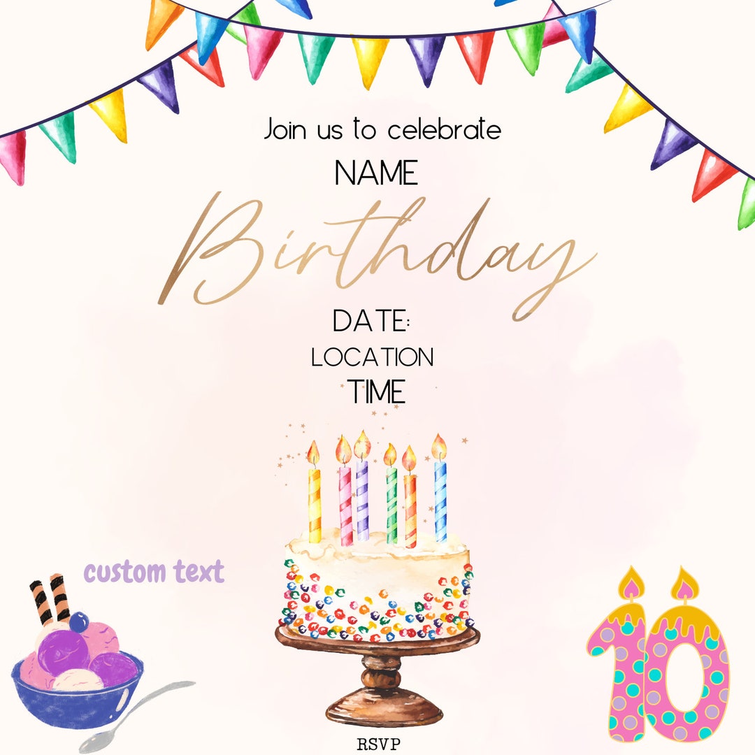 Girls Chic Birthday Invitation - Etsy