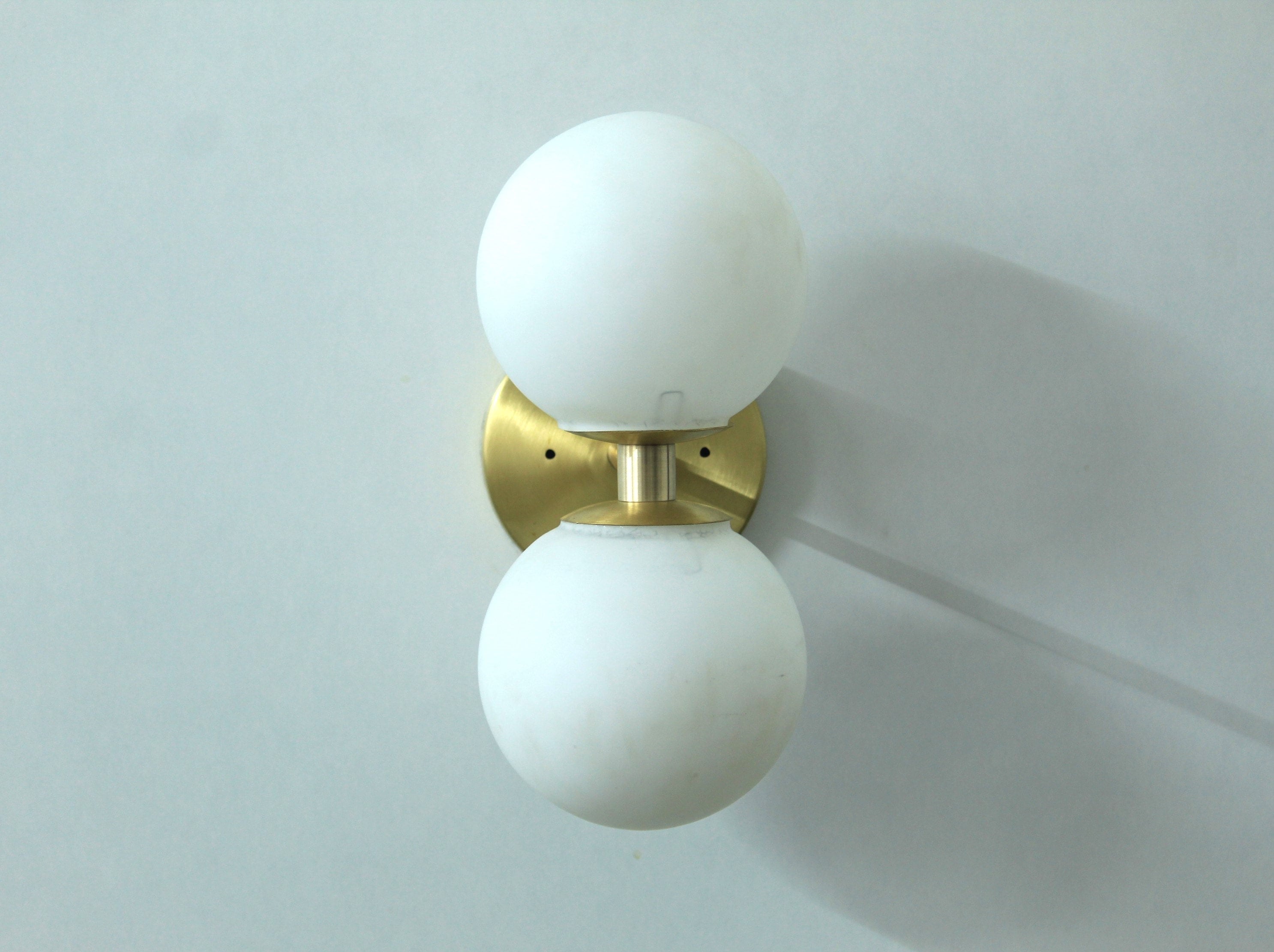 Timeless Radiance Elegance Brass Milky Ball Wall Lamp for Illuminating ...
