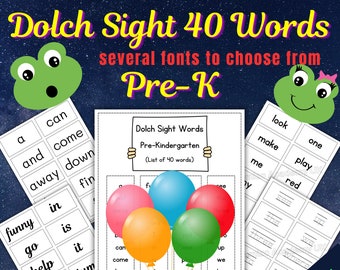 Printable Flashcards Dolch Sight Words Nouns 95 Words Homeschool Kids ...