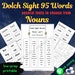 Printable Flashcards Dolch Sight Words Nouns 95 Words - Etsy