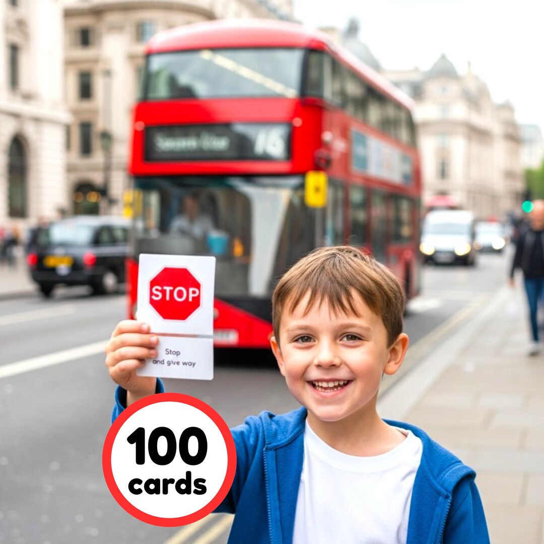100 UK Road Signs - Traffic 3-part Flashcards | Driving Test Theory ...