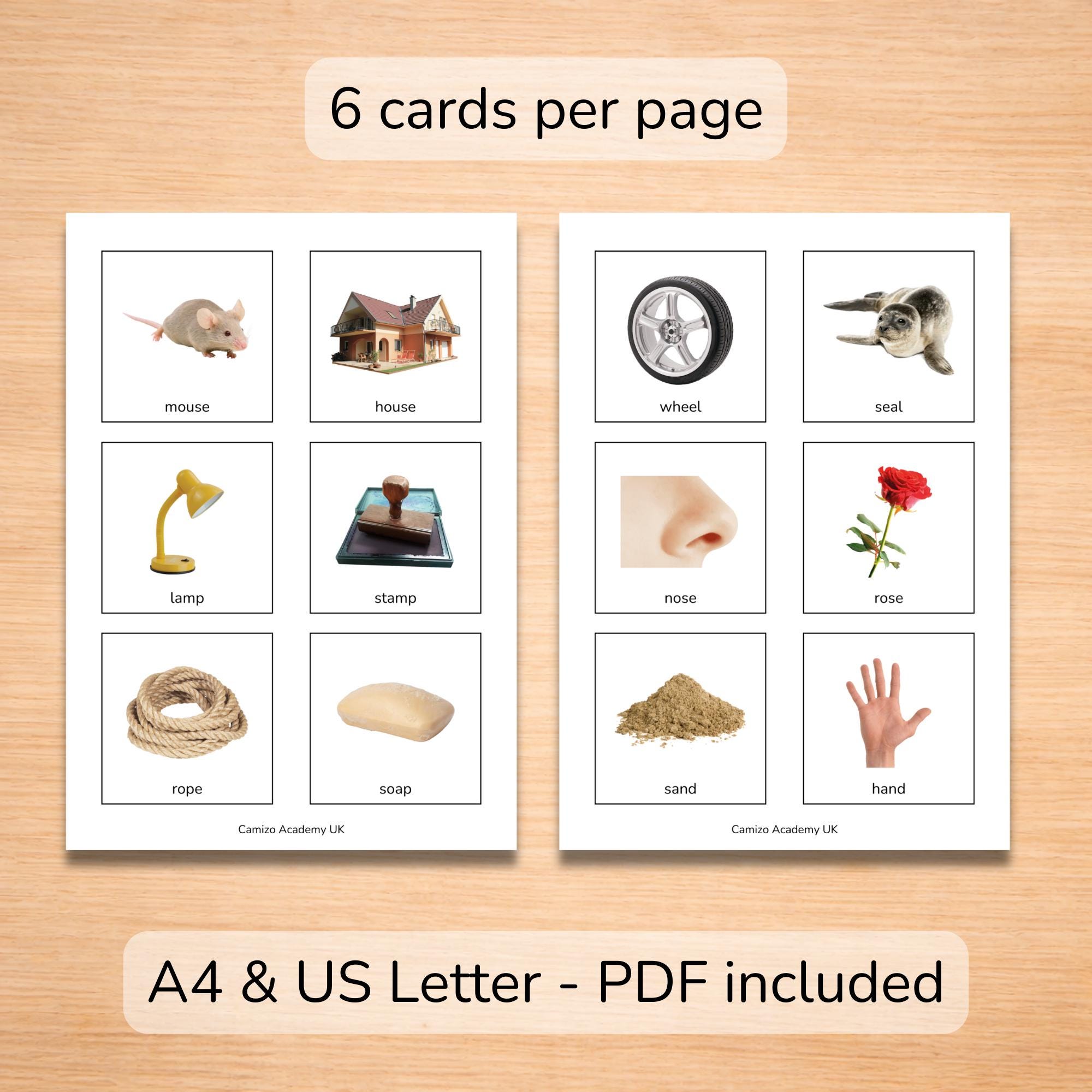 Rhyming Words Matching Cards Printable | Preschool Phonics Activity ...