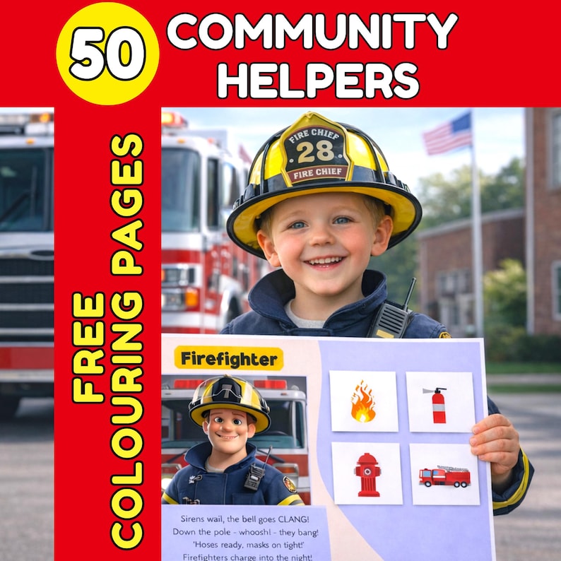 50 Community Helpers Sorting Mat, Preschool Printable Toddler Activity ...