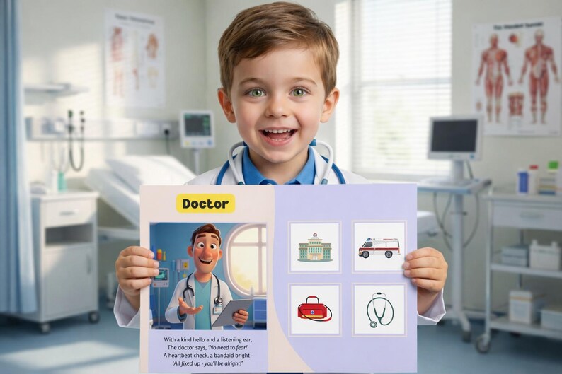 50 Community Helpers Sorting Mat, Preschool Printable Toddler Activity ...