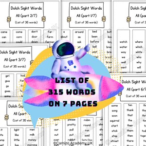 Printable Flashcards Dolch Sight Words | ALL 315 Words | Homeschool ...