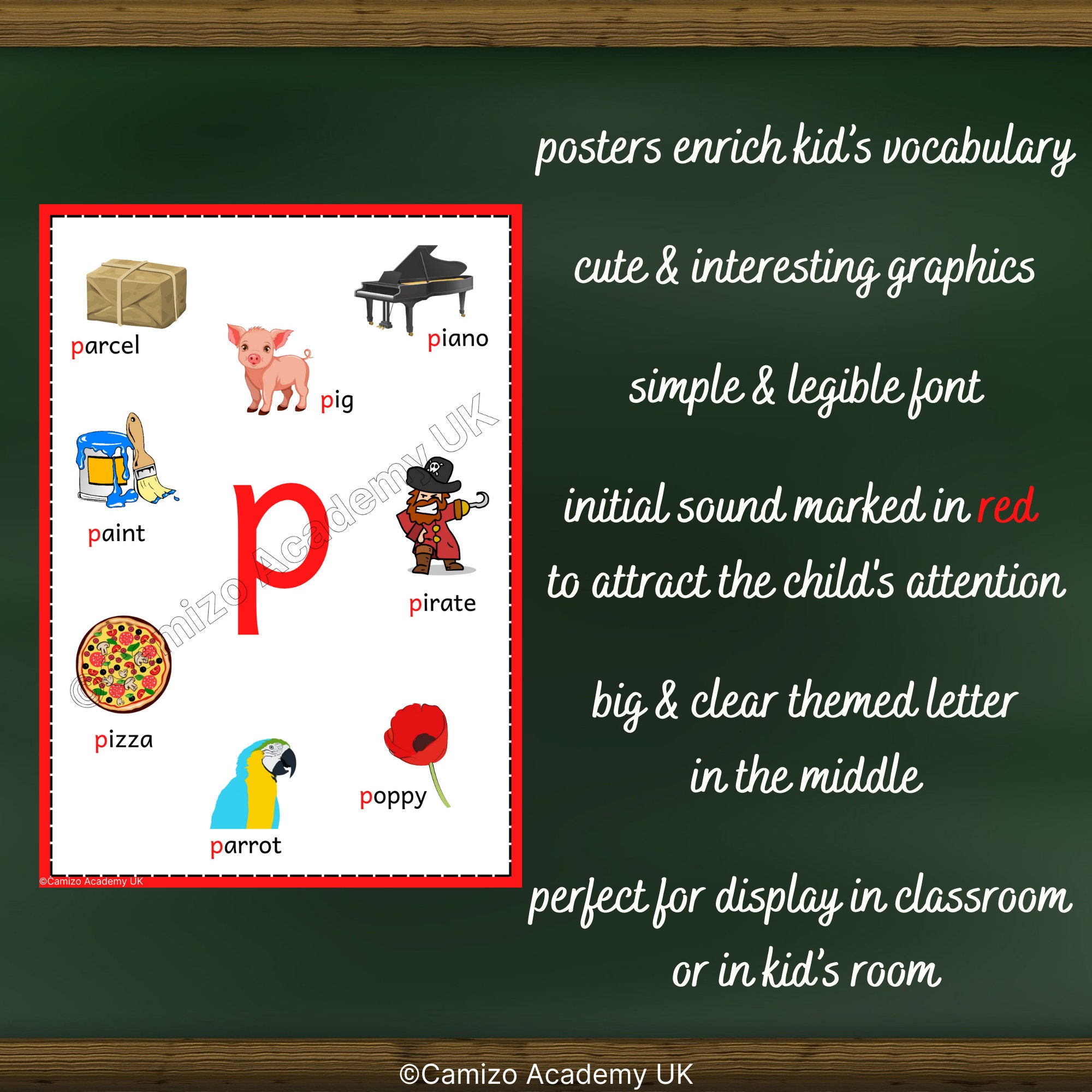 A4 Posters A-Z Alphabet 26 Initial English Sounds Charts Homeschool ...